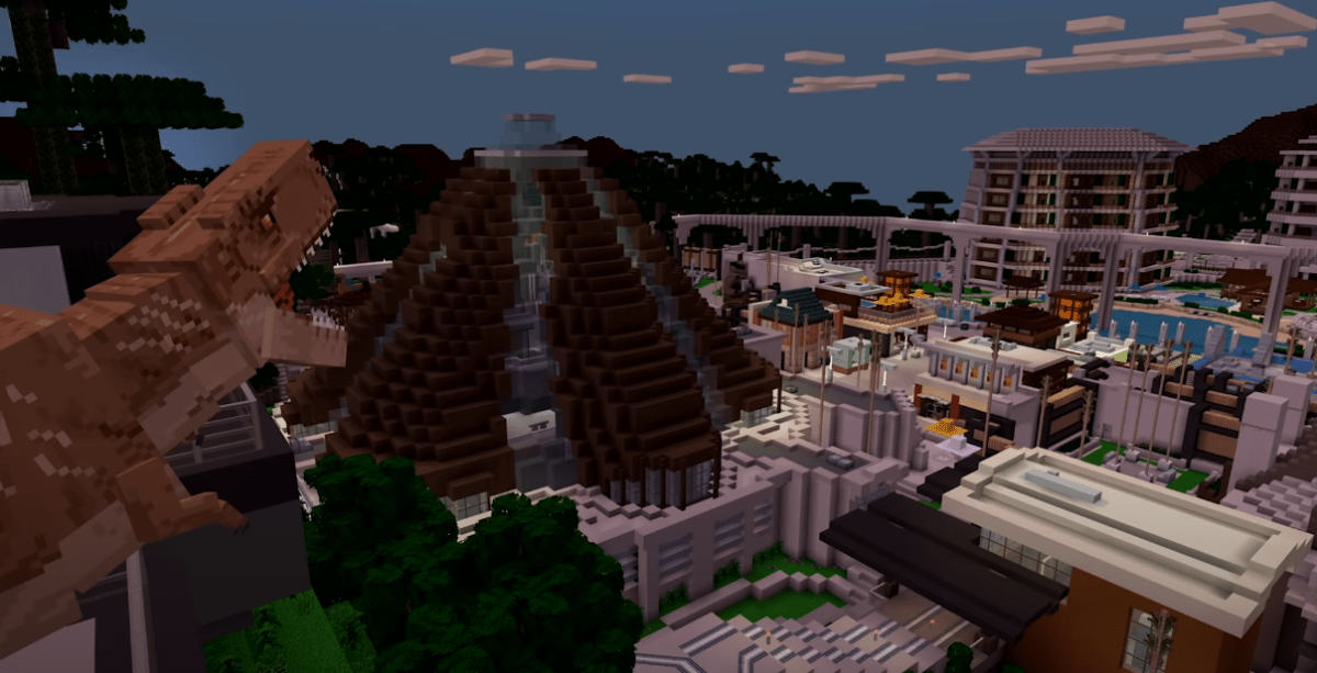 Run Your Own Dinosaur Theme Park With Minecraft’s Jurassic World DLC ...